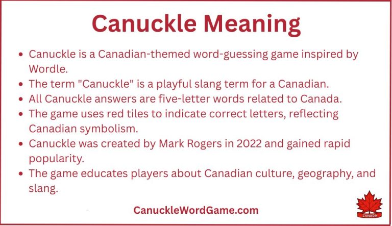 Canuckle Meaning: Canadian Word Game & Slang Explained